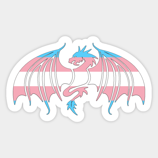 Trans Pride Dragon Transgender Pride Sticker Teepublic